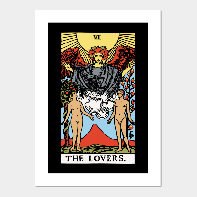 Lovers Tarot Card Rider Waite Lovers Tarot Card Posters And Art